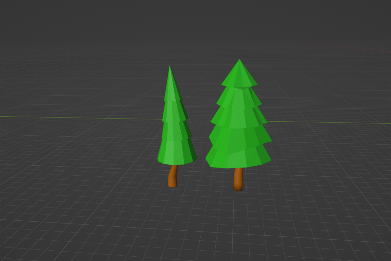 low poly tree – big tree – small tree 2 pack – Clearly Development