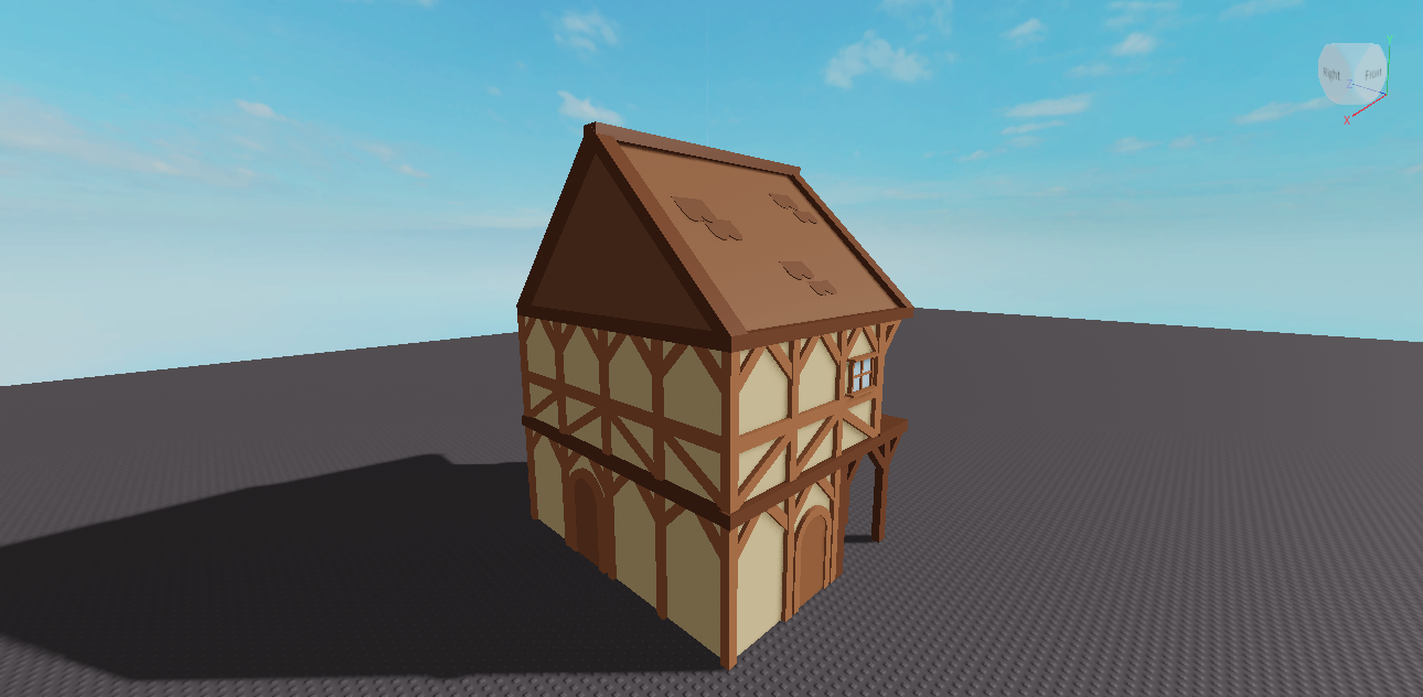 medieval port town house – low poly – cartoon style – Clearly Development