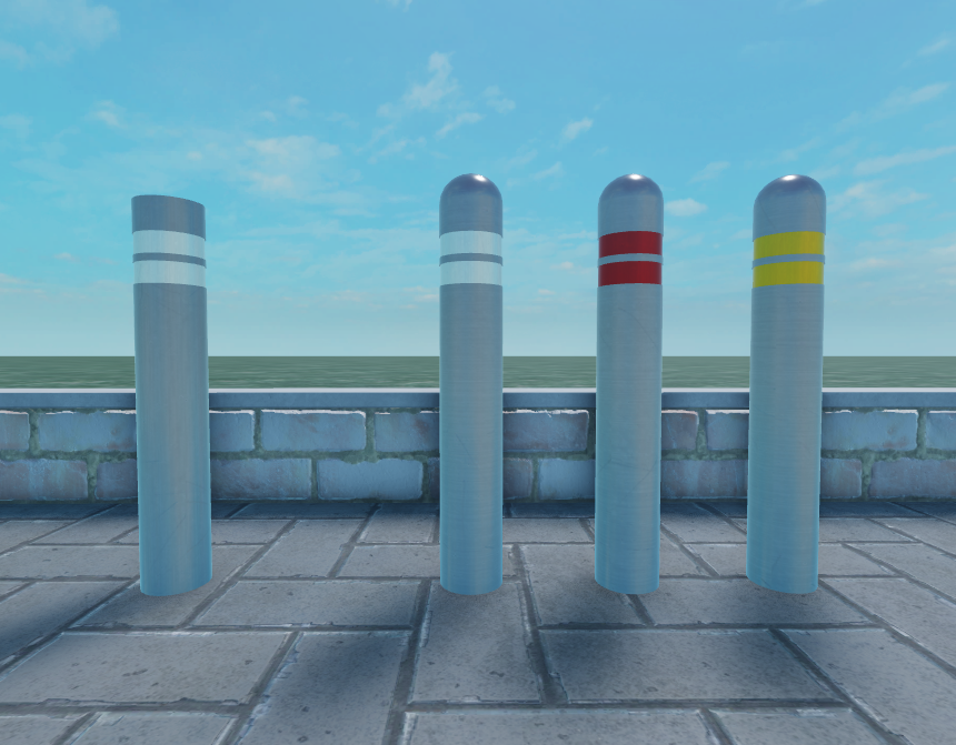 UK Outdoor Pavement Path Walkway Bollards – Including Extra Cycle Path ...