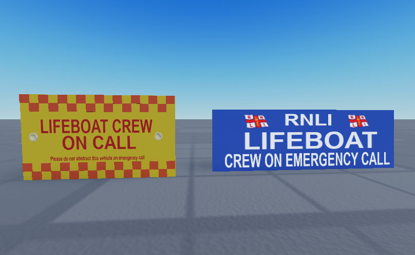 RNLI Windshield Signs – Clearly Development