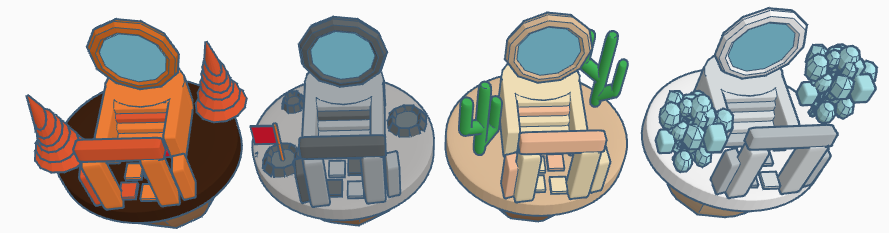 Teleport System with four low poly islands – Clearly Development