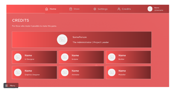 Radiant Main Menu UI – Clearly Development