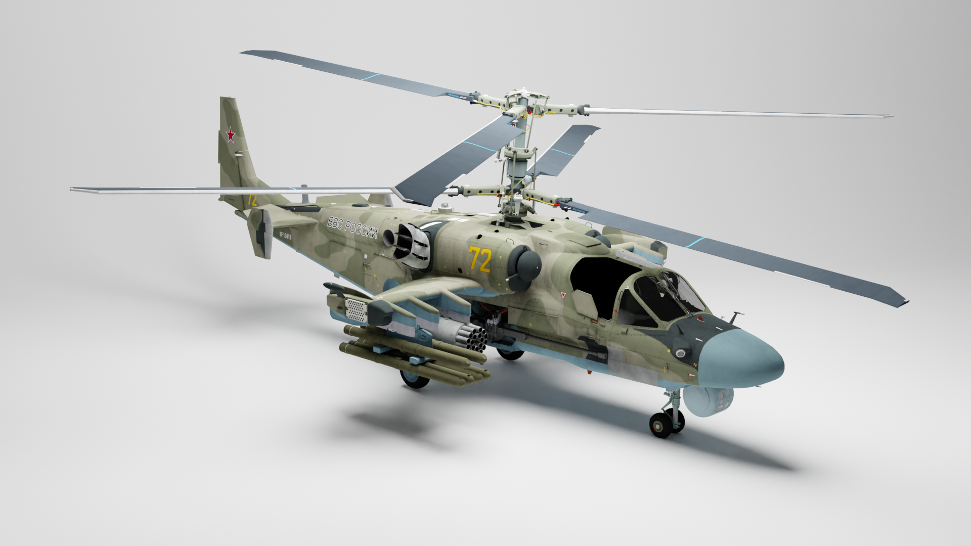 Realistic KA-52 Helicopter With Interior – Clearly Development