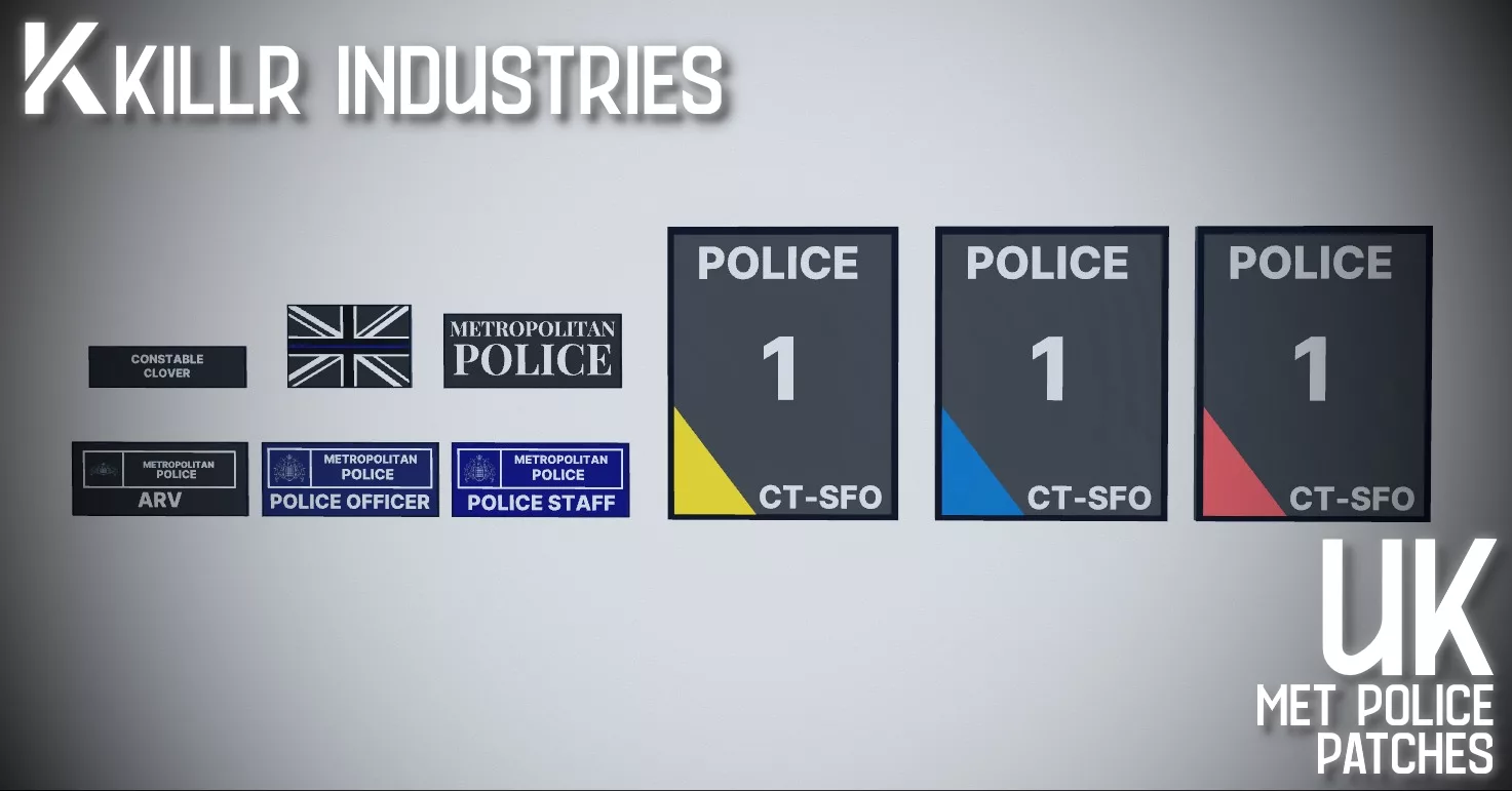 UK MET Police Patches – Clearly Development