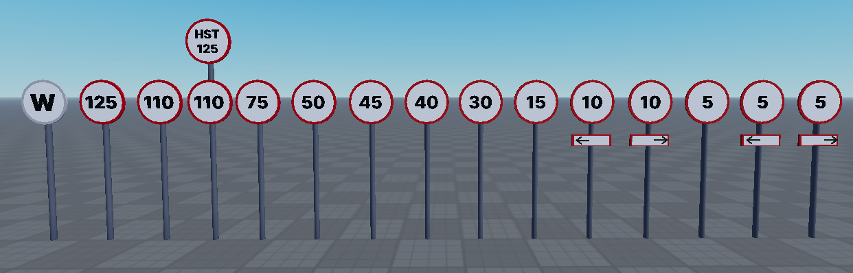 British Railway Speed Sign Pack #1 – Clearly Development