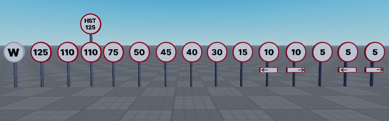 British Railway Speed Sign Pack #1 – Clearly Development