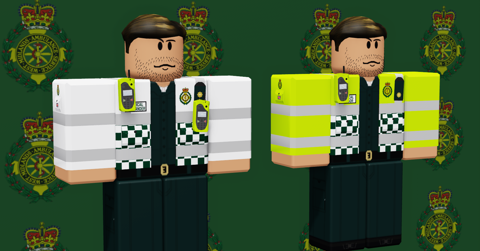 Ambulance Service – Generic Tabards – Clearly Development