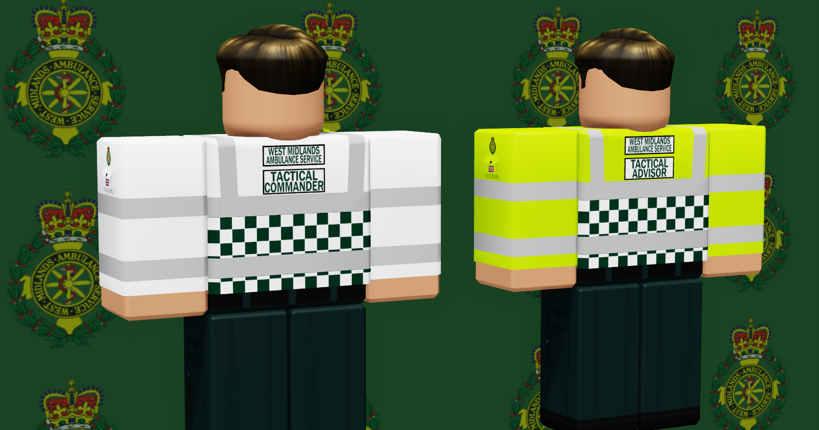 Ambulance Service – Generic Tabards – Clearly Development