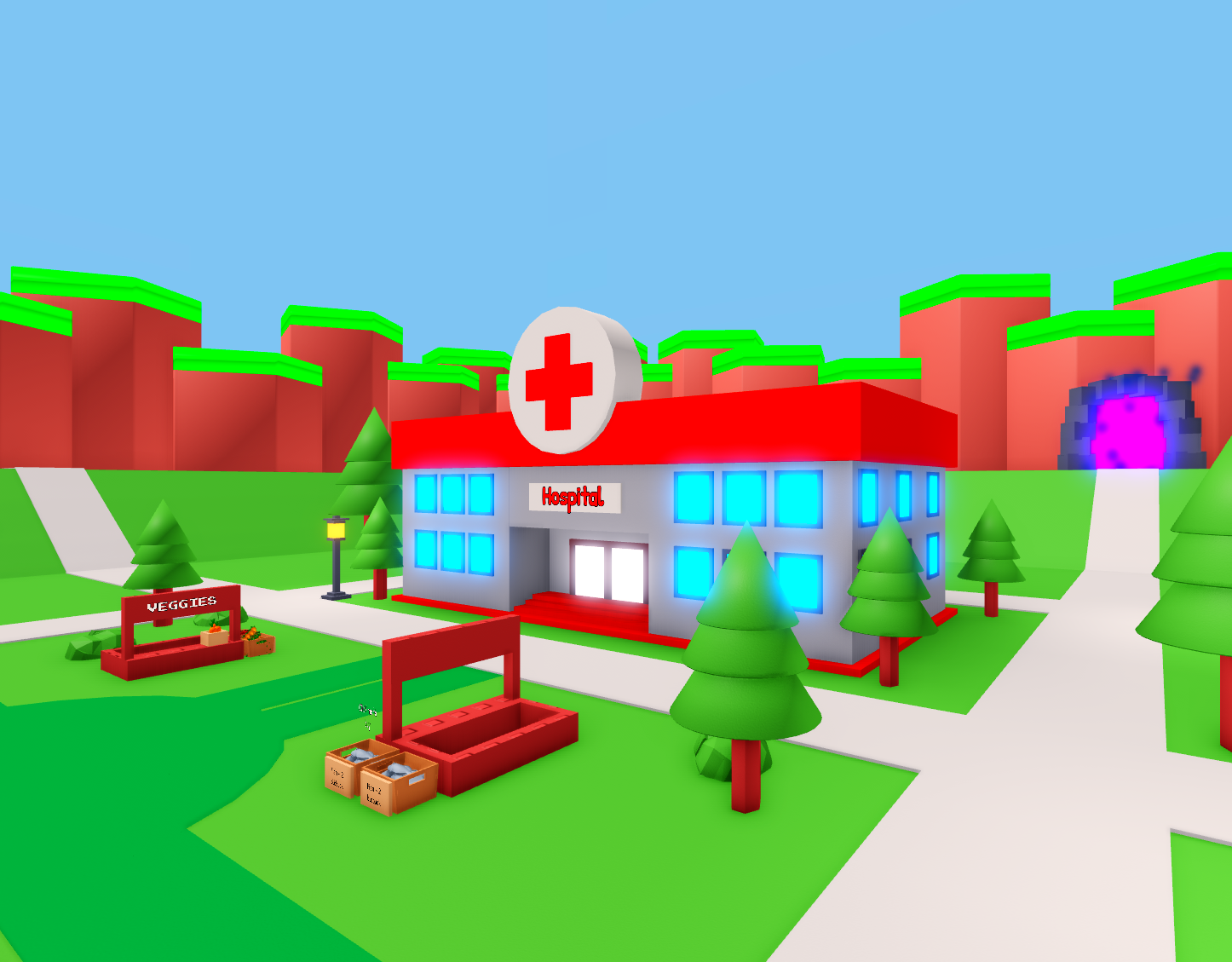 Low Poly Cartoon Doodle Town Map | Best for isometric angle camera ...