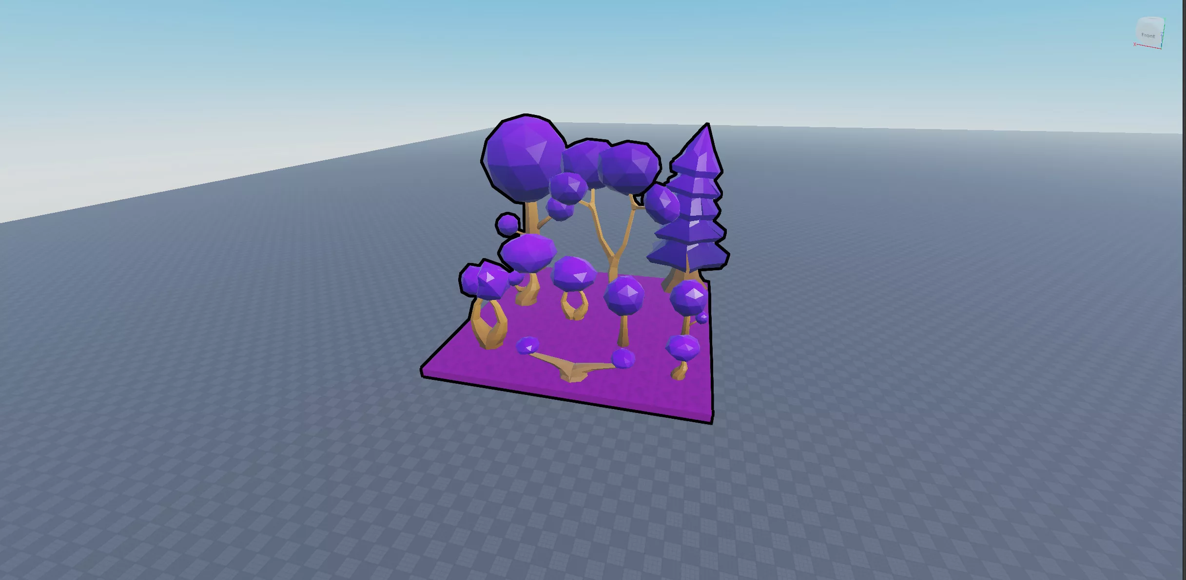 Low Poly Tree Pack vol.8 – 10 different violet trees – Clearly Development