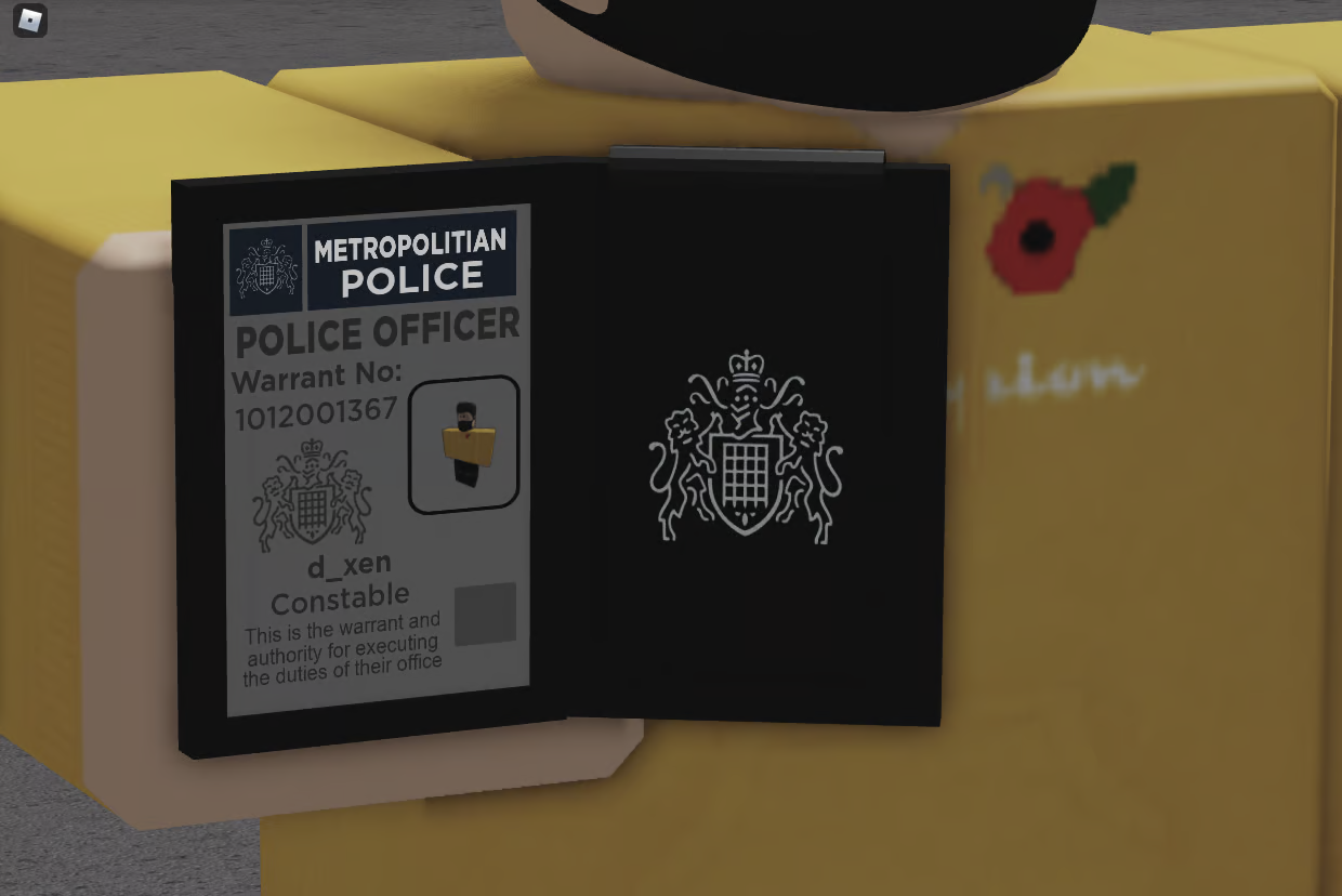 Scripted – British Police Officer Warrant Card – Clearly Development