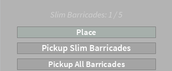 Barricade System – Clearly Development