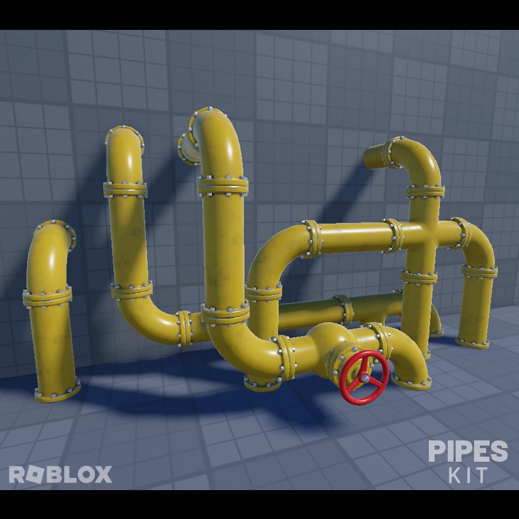 Pipes kit – 6 different parts with multiple color variations. Full PBR ...