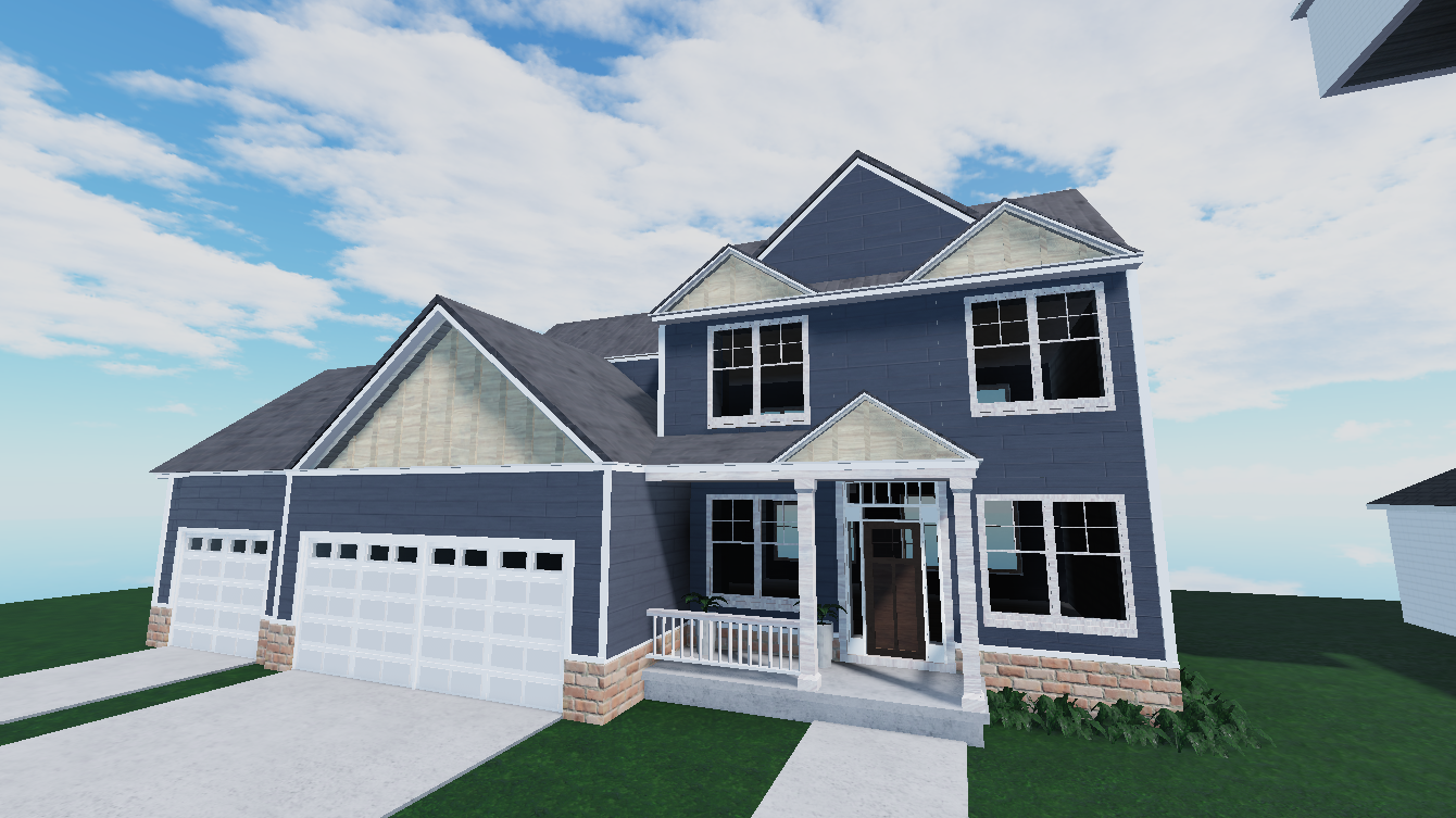 Blue Classic American House Asset – Clearly Development