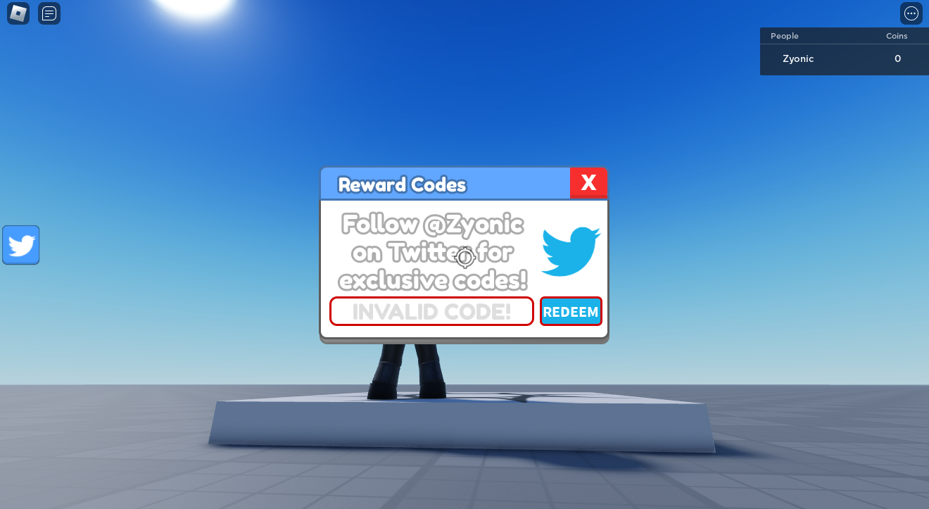 Redeemable Twitter Codes UI – Clearly Development