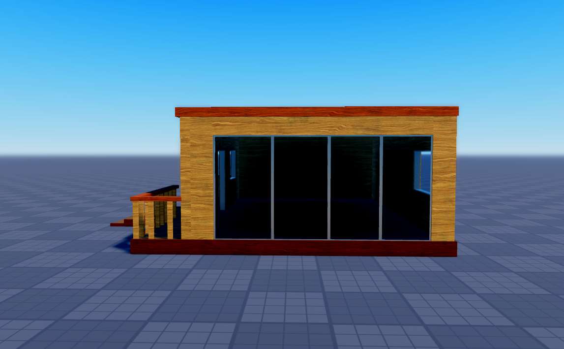 Simple House Without Furniture, Without Doors and Without Lighting ...