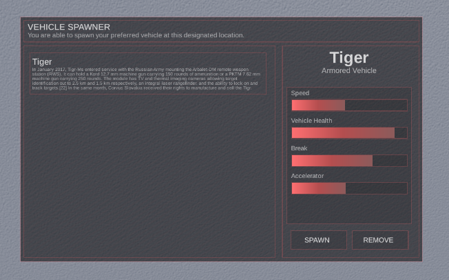Vehicle spawner system. – Clearly Development