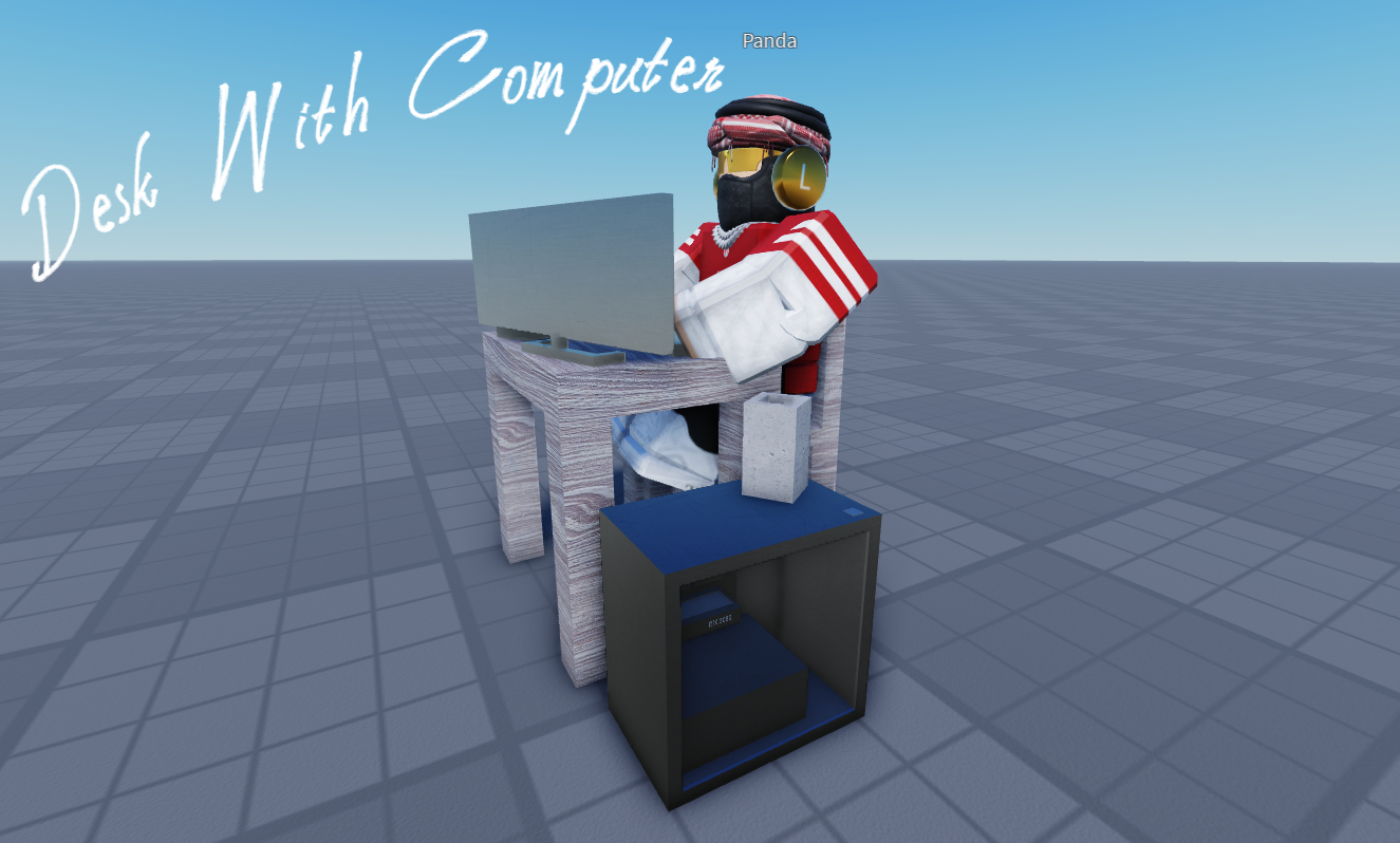 Desk with Computer Setup -Limited Stock- – Clearly Development