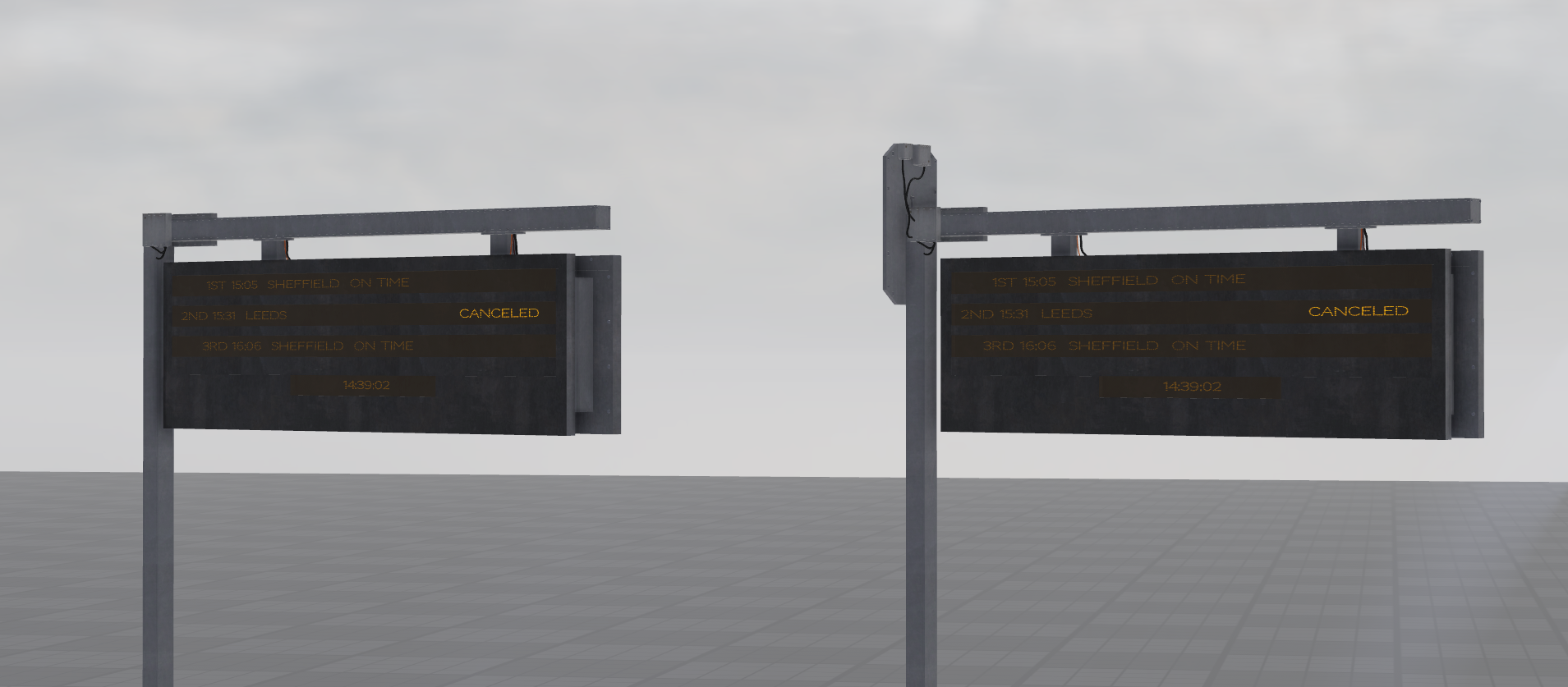 Destination Board [Animated] [Pole] – Clearly Development