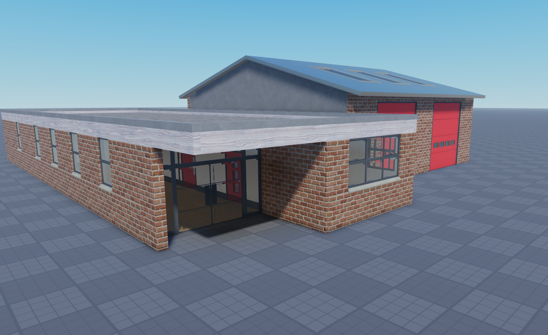 Small British Fire Station with interior – Clearly Development