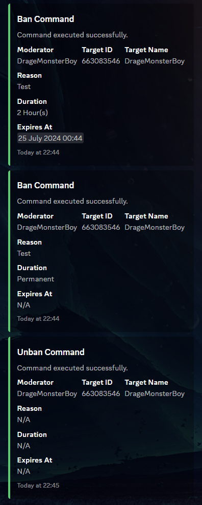 [New API] Ban Module | /ban & /unban | With advanced discord logging ...