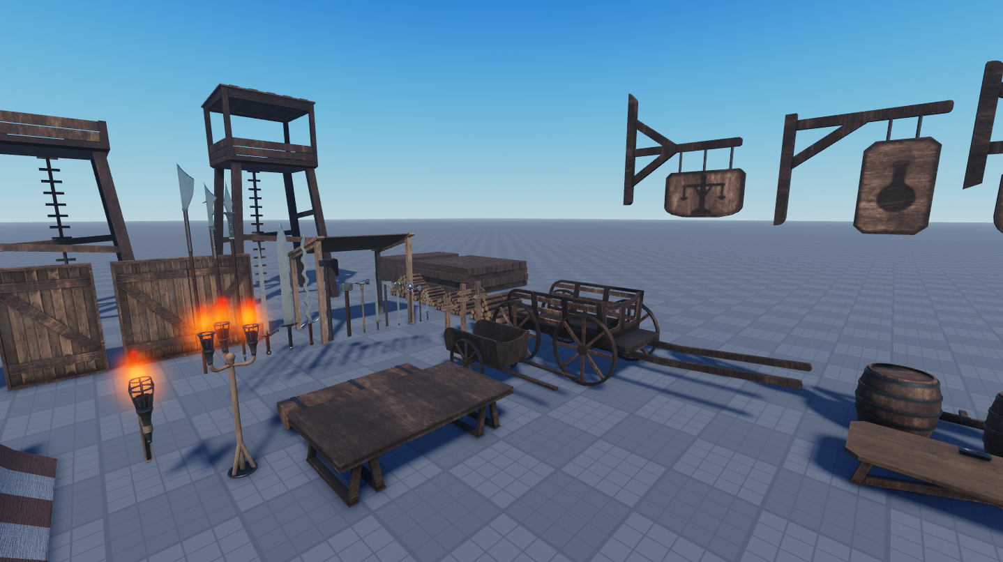 Textured Medieval Weapons and Props Pack – Clearly Development