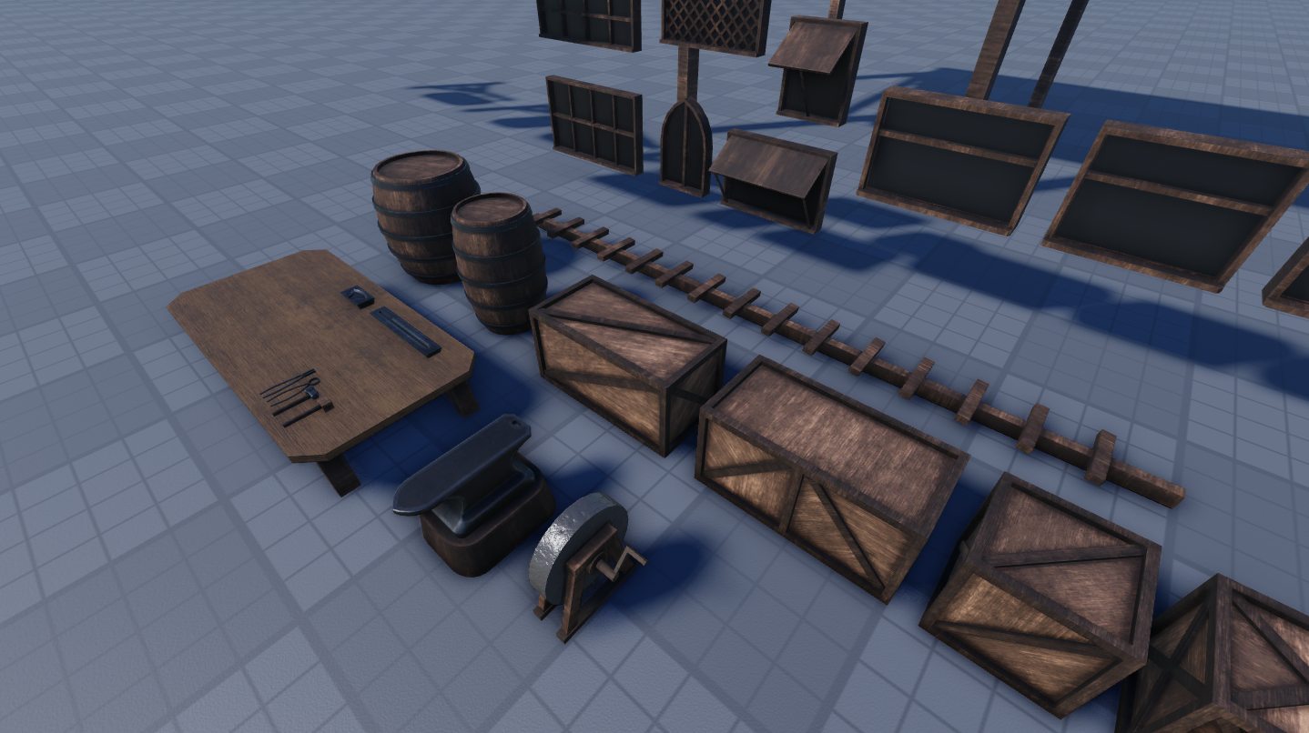 Textured Medieval Props Pack – Clearly Development