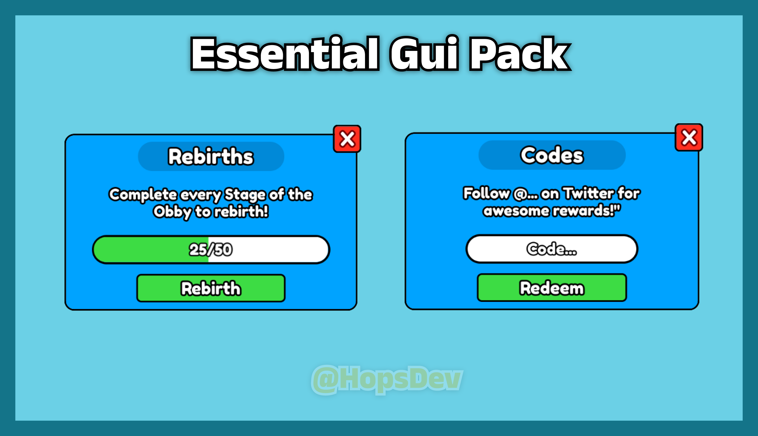 Essential Gui Pack – Clearly Development