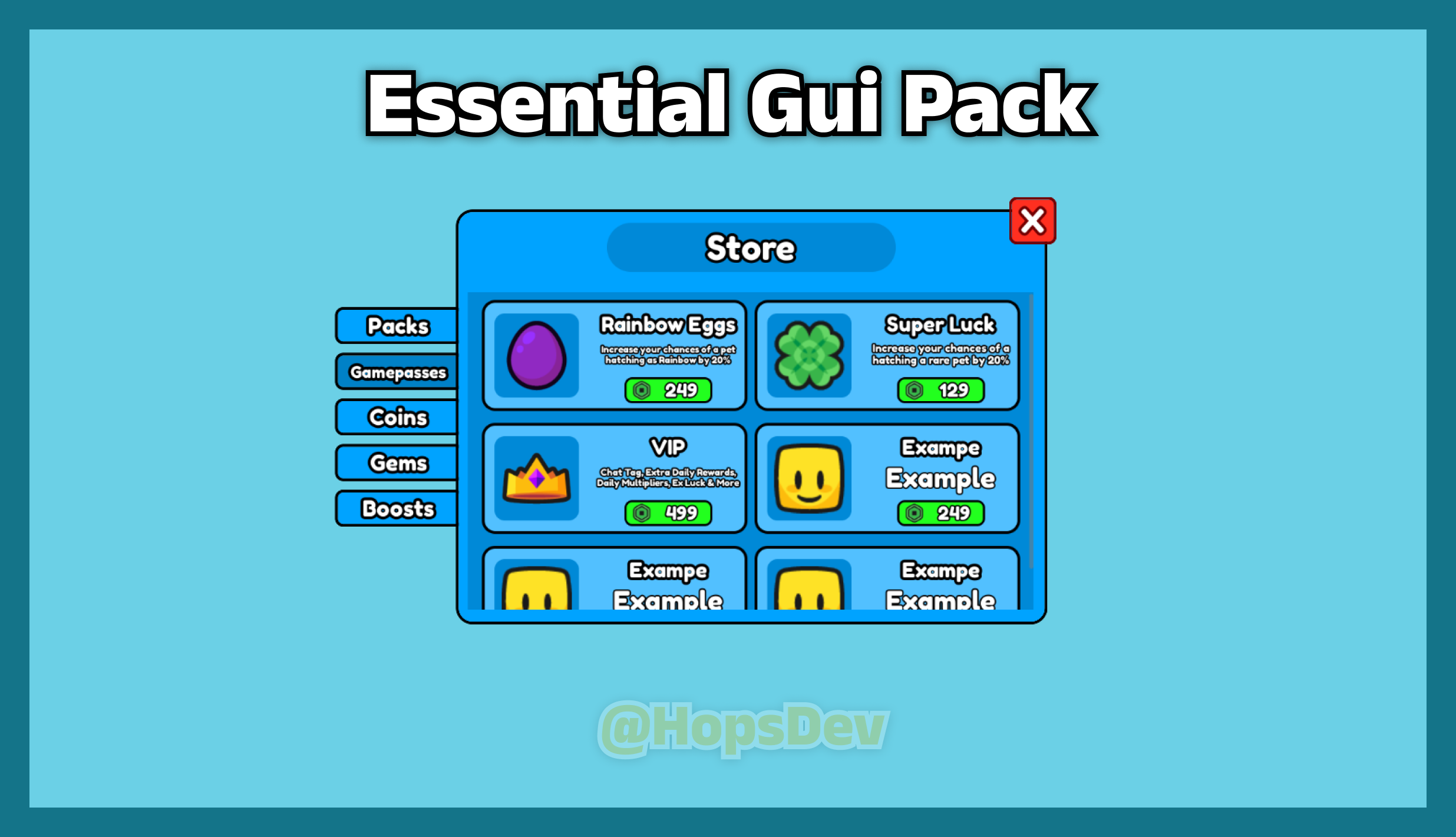 Essential Gui Pack – Clearly Development