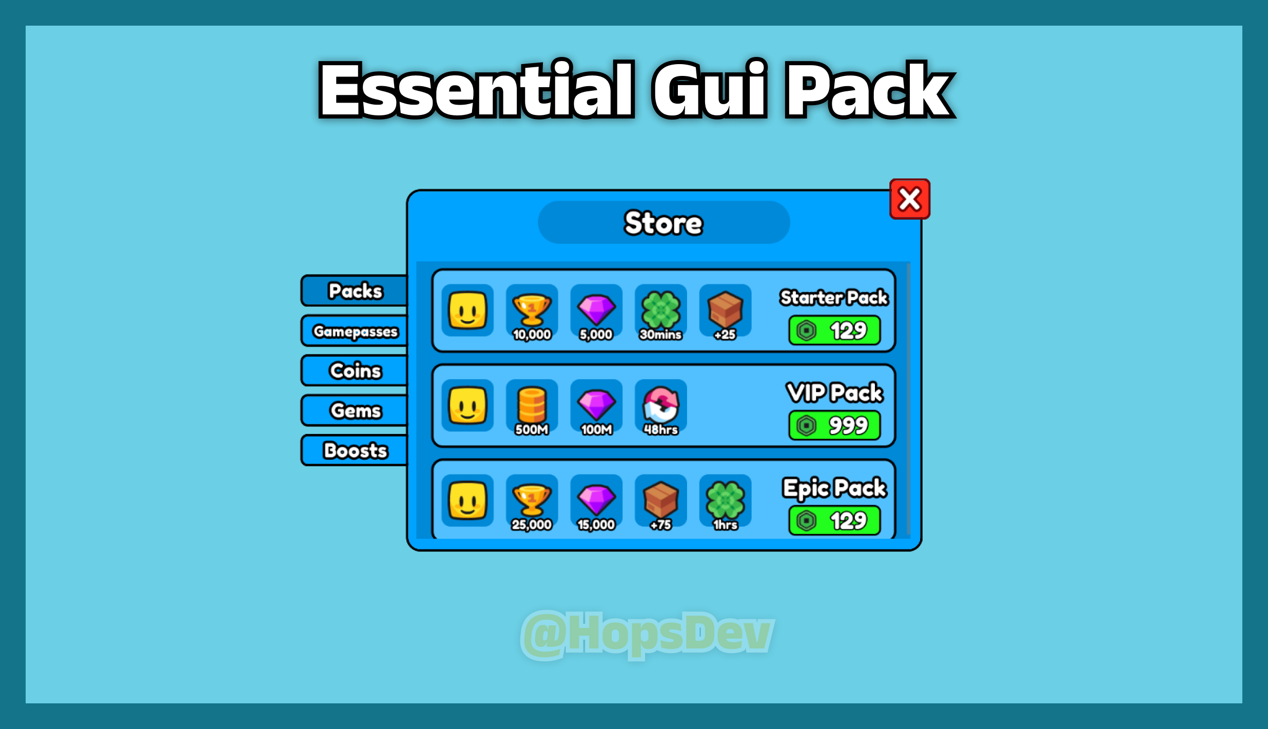 Essential Gui Pack – Clearly Development