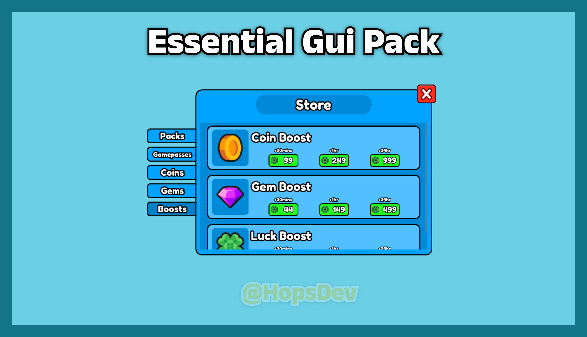 Essential Gui Pack – Clearly Development