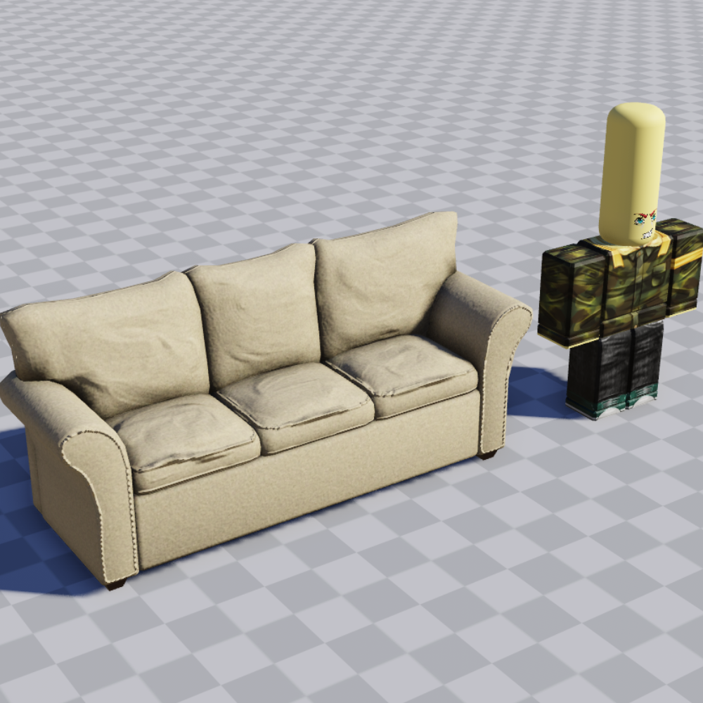 Realistic PBR Couch Sofa Model – Clearly Development