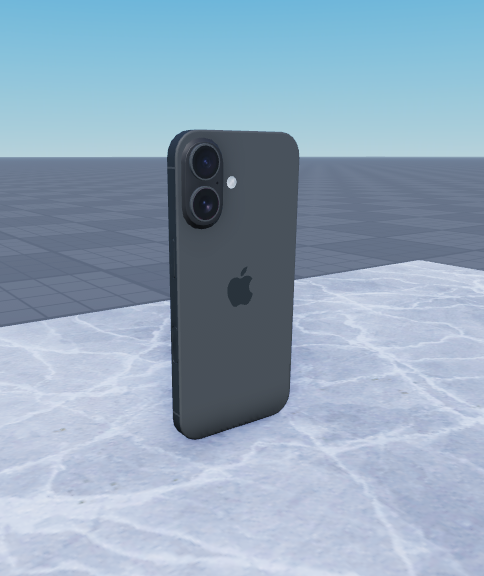 Apple iPhone 16 black colour high quality mesh model – Clearly Development