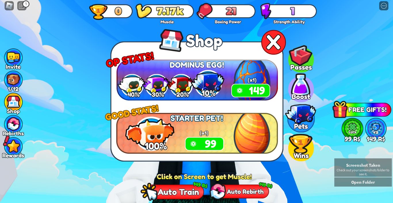 Muscle Training Simulator ROBLOX FRONT PAGE GAME – Clearly Development