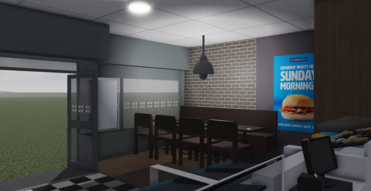 Realistic Greggs Store UK – INTERIOR – Clearly Development