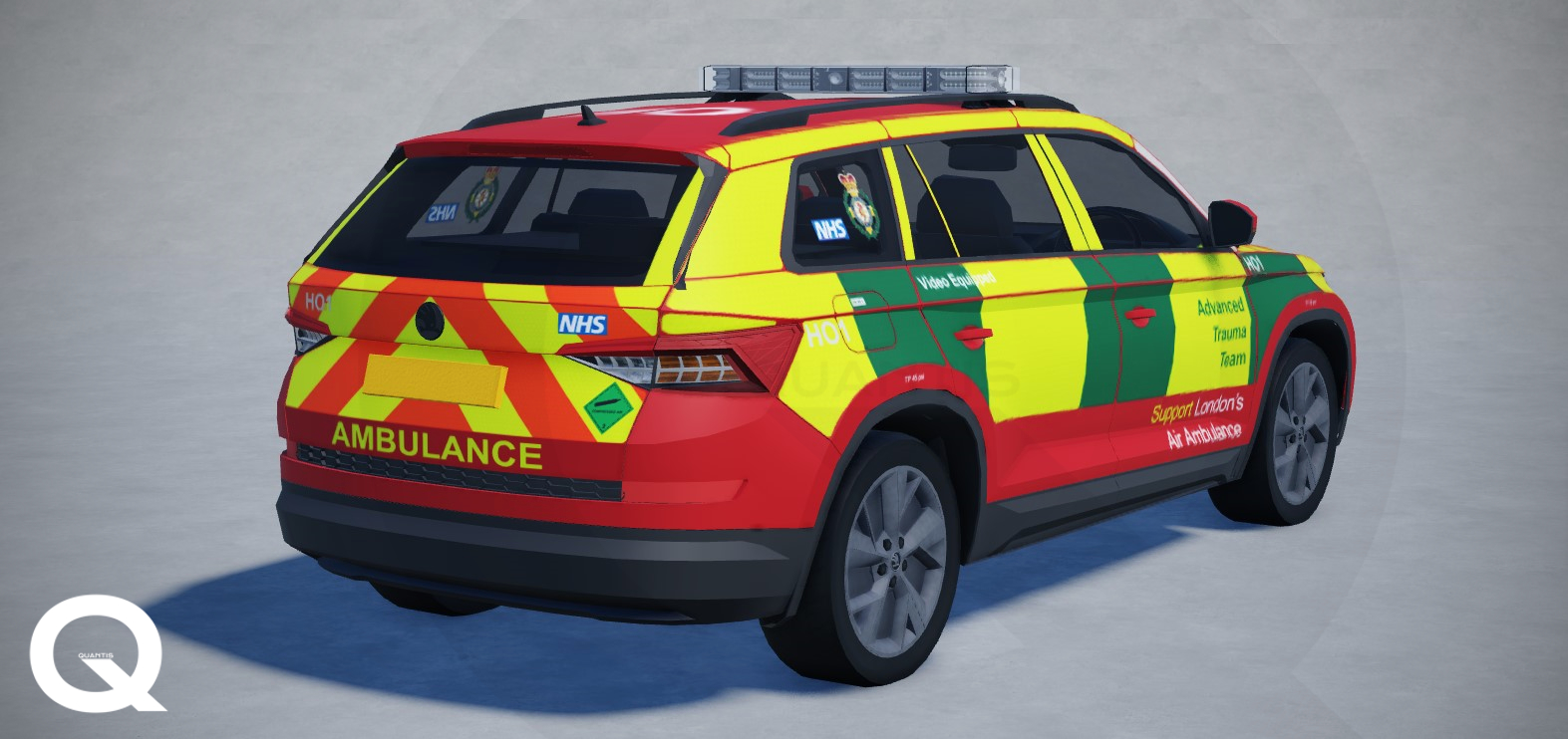 UK Ambulance Marked HEMS RRV Skoda Kodiaq – Clearly Development