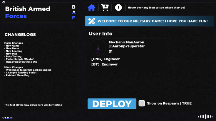 Main Menu GUI – Clearly Development