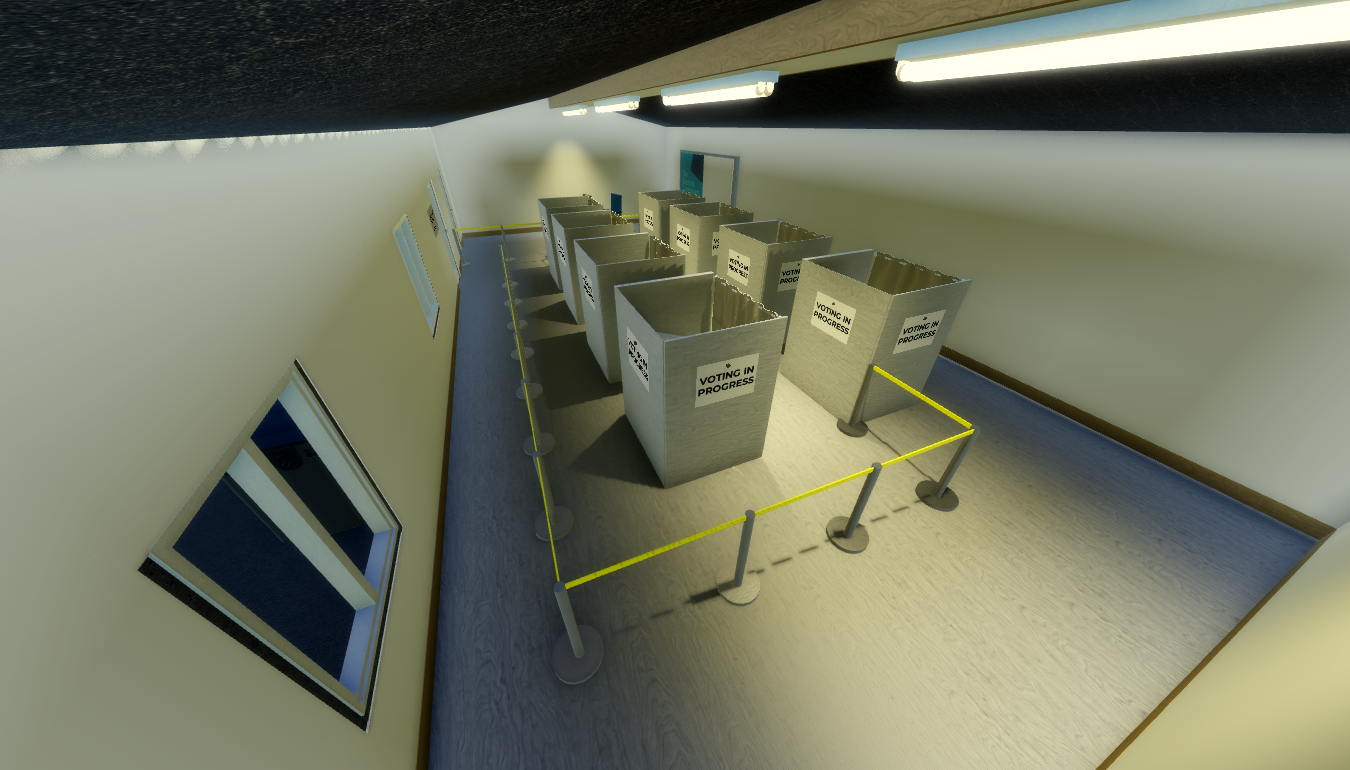 UK Polling Station – INTERIOR – Clearly Development