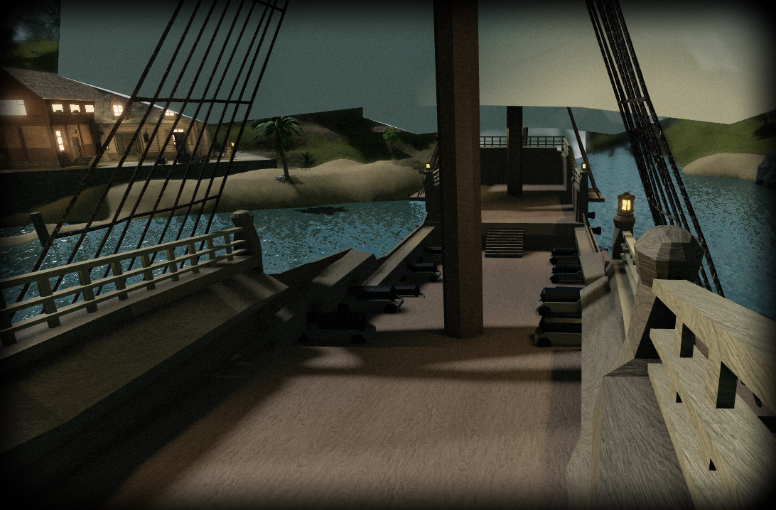 Colonial Port Islands Map with Galleon Ship – Clearly Development