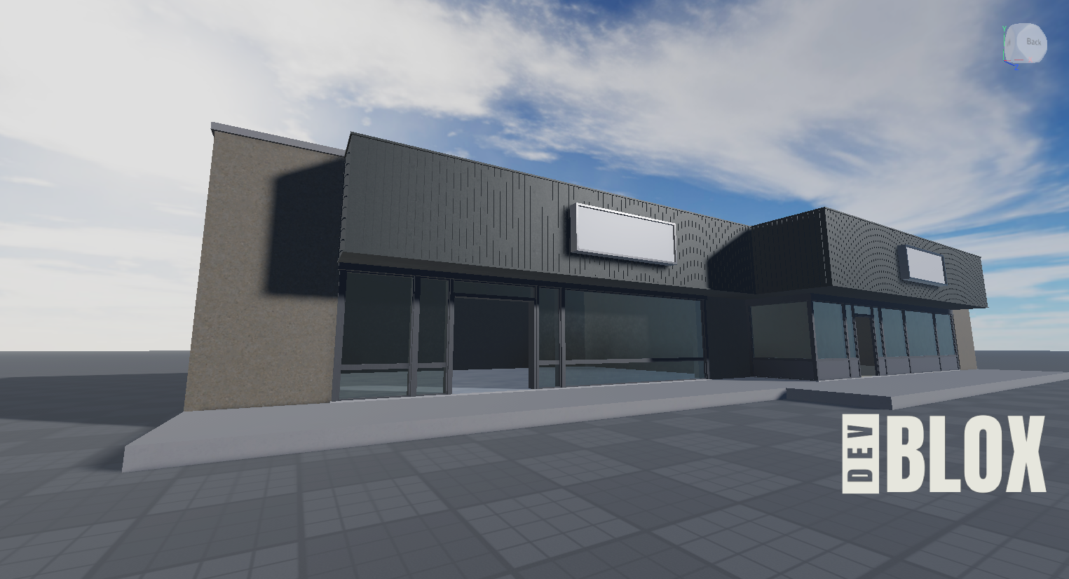Modern Retail Storefront – Roblox Model – TEXTURED – Clearly Development