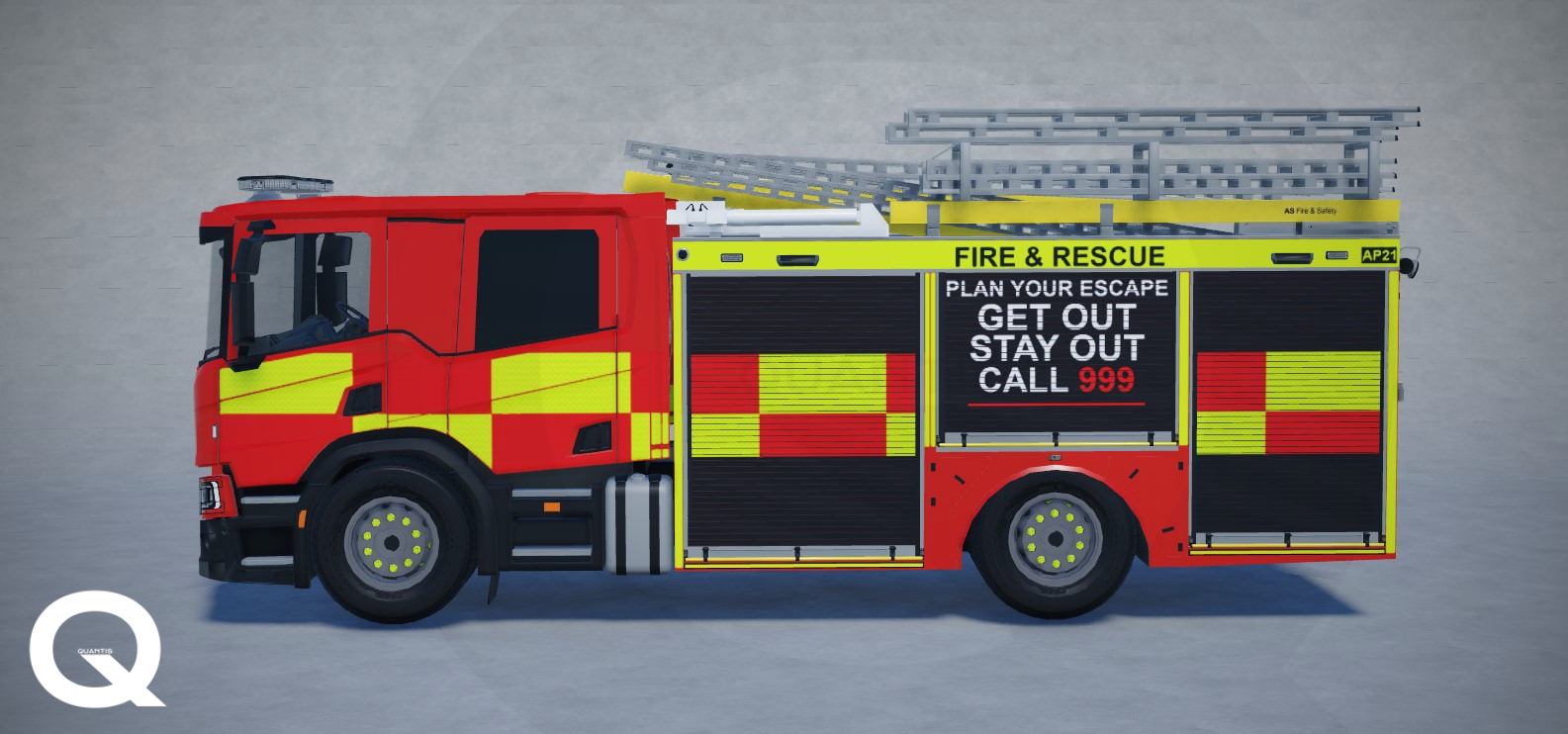 UK Fire Scania P320 Fire Engine – Clearly Development