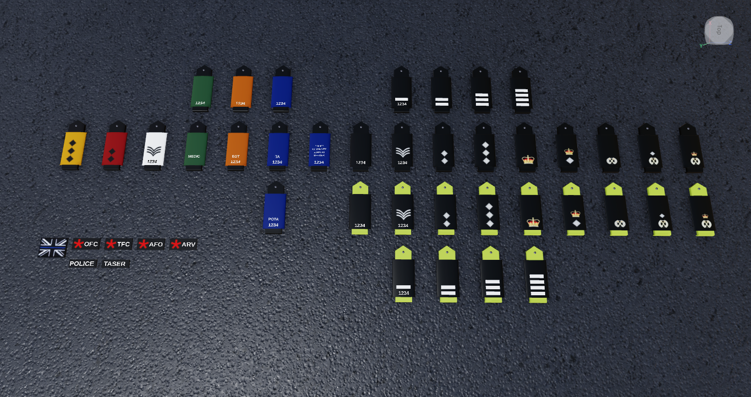 UK Police Rank Slides and Epaulettes Pack + Patches – Clearly Development